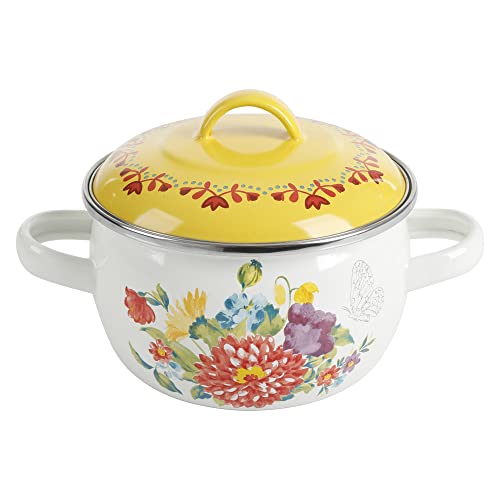 The Pioneer Woman Breezy Blossom Mini Dutch Oven with Lid - 2 Pack of 1.05QT Mini DutchOvens