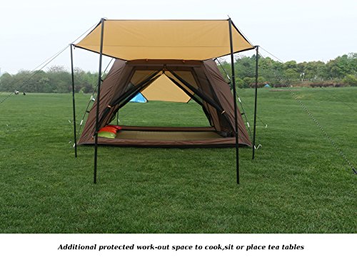 Luxe Tempo Screen House Tent 3-4 Person Canopy Tent Sun Shade Lightweight for Beach Backyard Camping Tall Fast Pitch