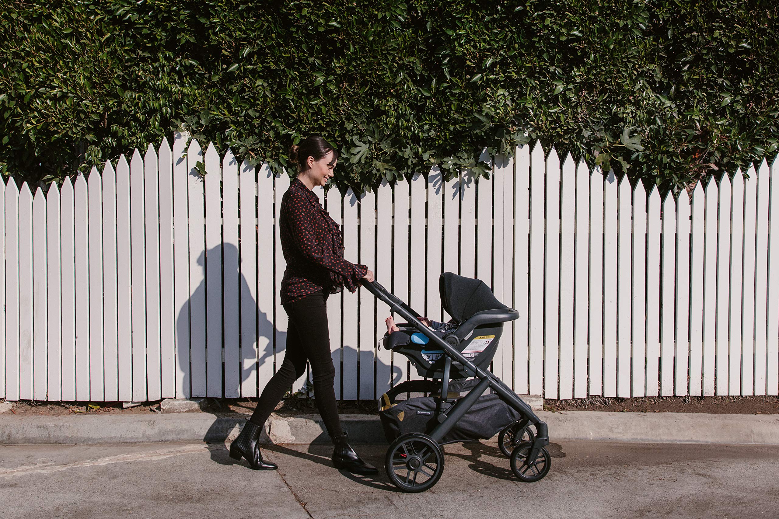 Vista V2 Stroller - Gregory (Blue Melange/Silver/Saddle Leather)+ MESA Infant Car Seat - Jake (Black)