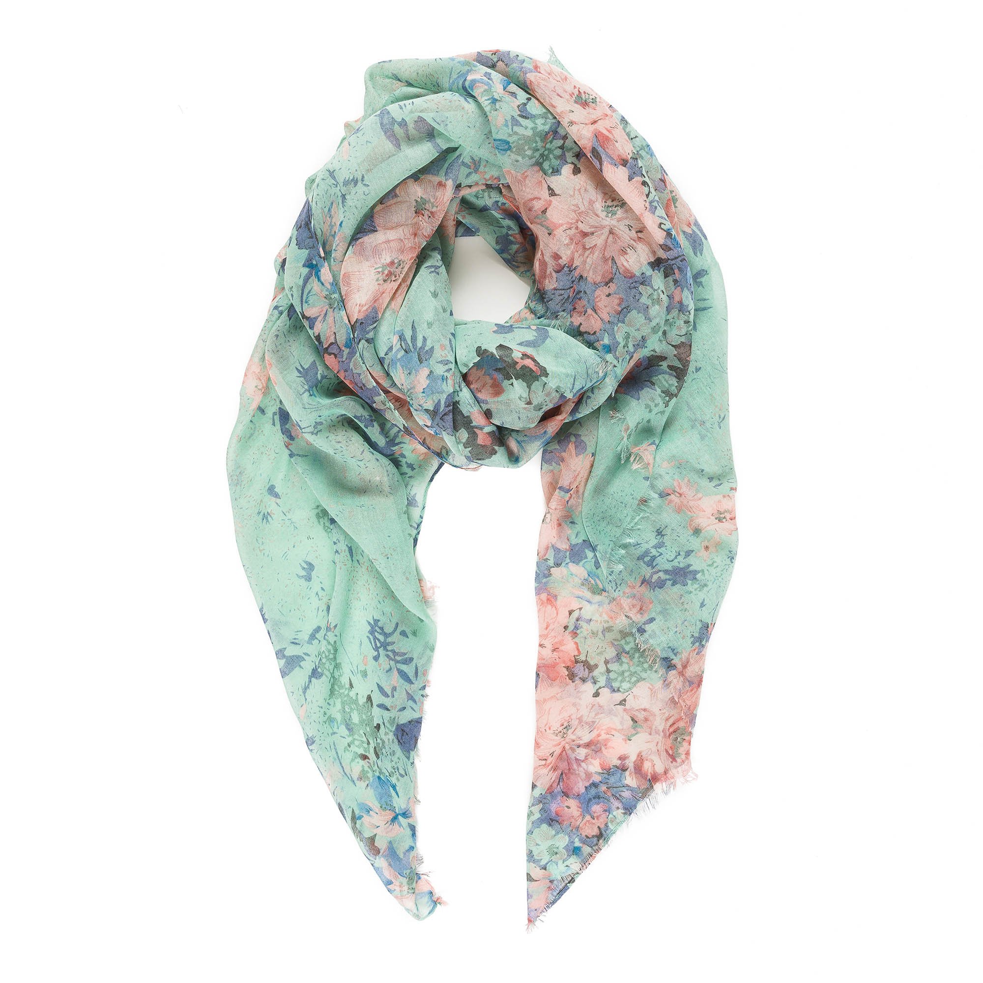 MELIFLUOS DESIGNED IN SPAIN Scarf for Women Lightweight Floral Flower Scarves for Summer Fall Spring Shawl Wrap (P077-5)