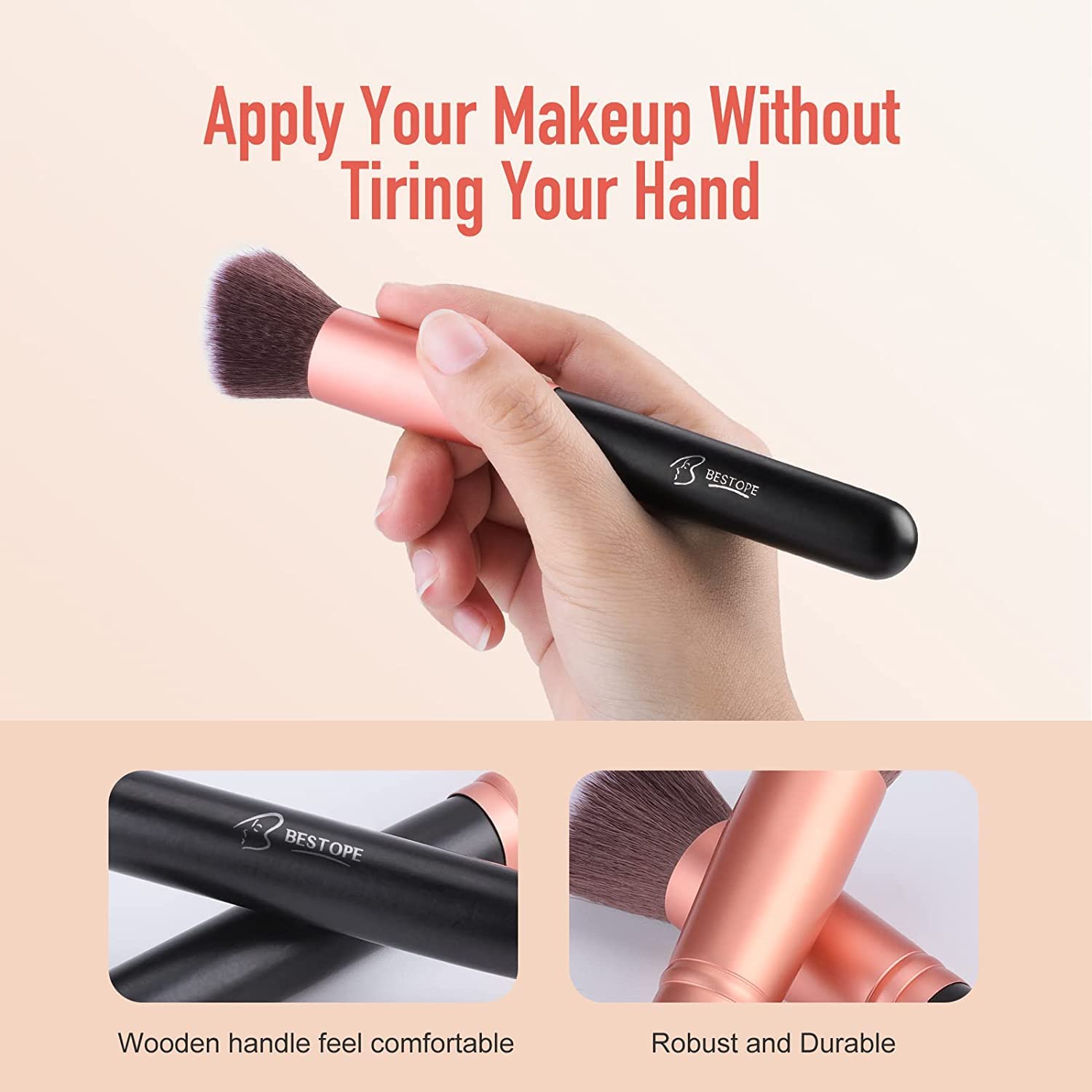 Makeup Brushes Makeup Brush Set - 16 Pcs BESTOPE PRO Premium Synthetic Foundation Concealers Eye Shadows Make Up Brush,Eyeliner Brushes(RoseGold)-Medium