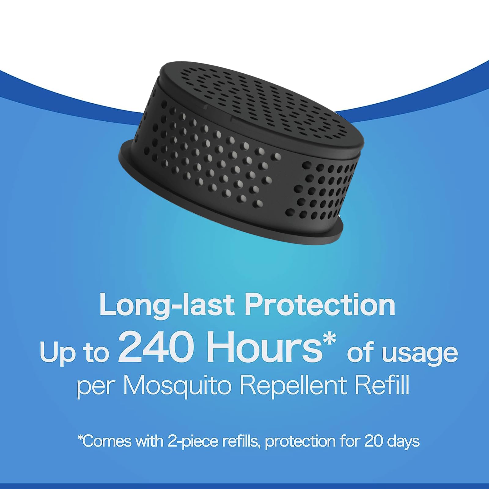 RibRave Electronic Mosquito Repeller Insect Repellent Indoor and Outdoor, 30 ft Mosquito-Free Zone, Rechargeable Mosquito Repellent Device, 2 Refills (Black)