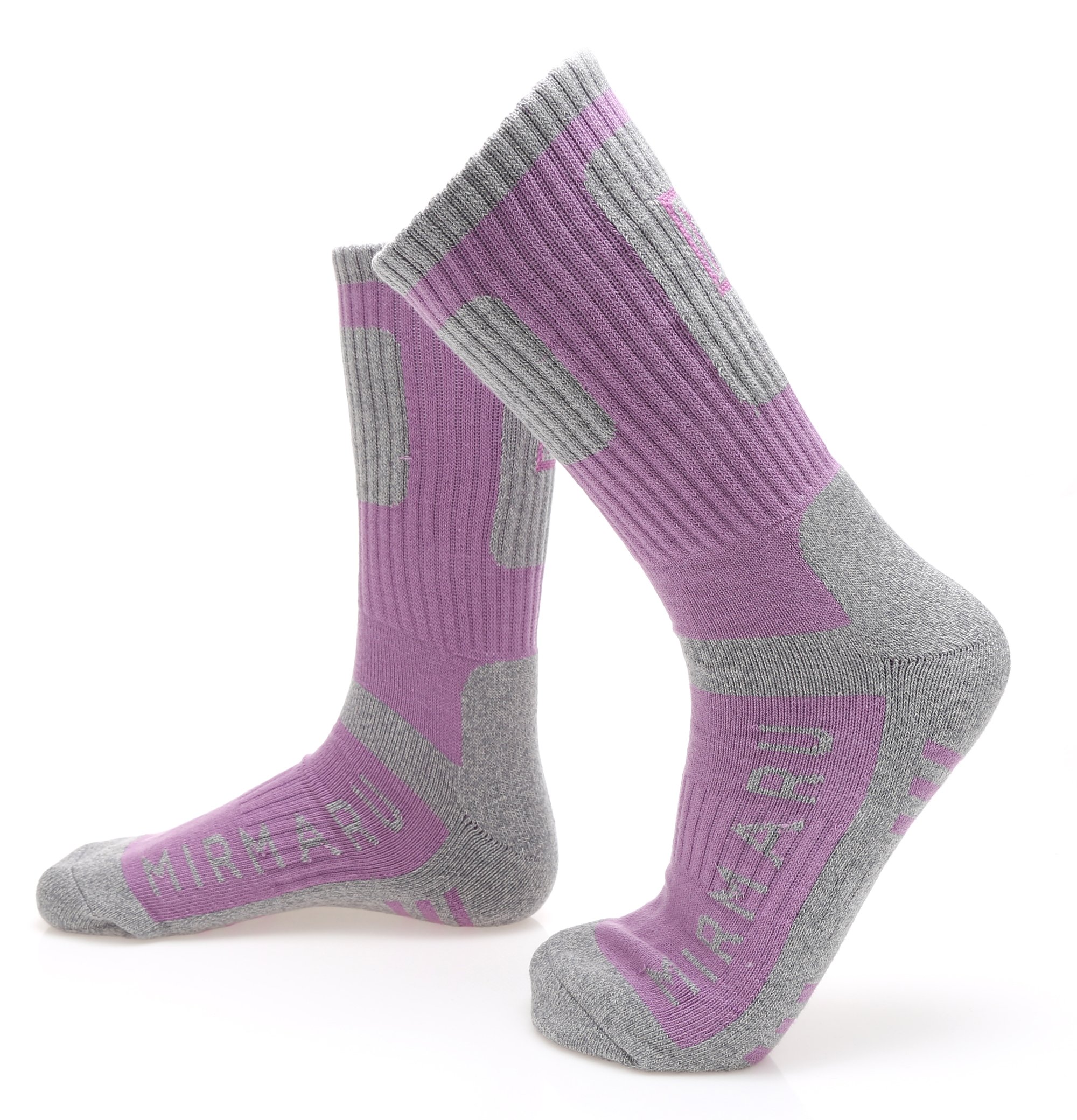 MIRMARU Women's 5 Pairs Multi Performance Outdoor Sports Hiking Trekking Crew Socks (M213FM)