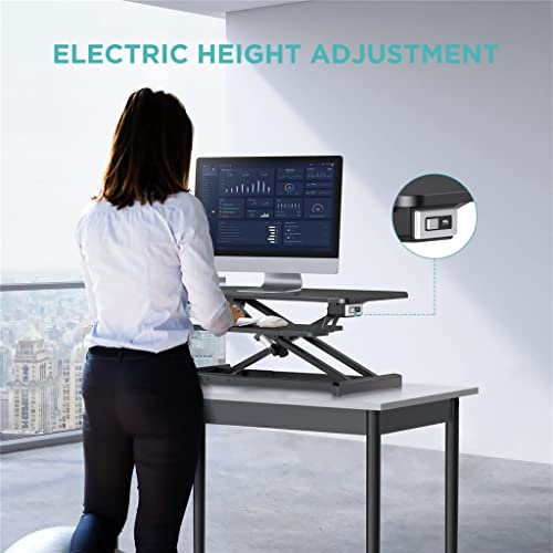NAHDU Standing Desk Sit Converter Stand-up Lifting Worktable Computer Desk Converter Folding Table Adjustable Height (Color : D, Size : US)