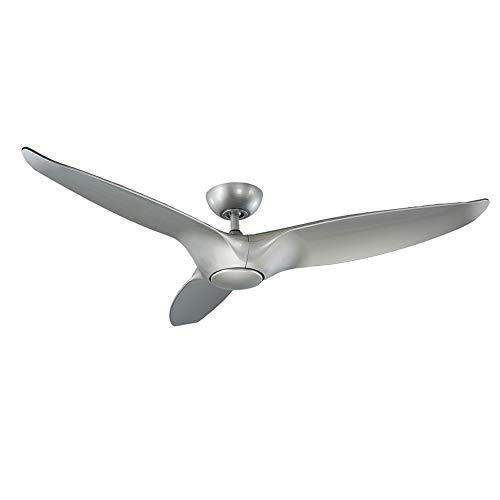Morpheus III Smart Indoor and Outdoor 3-Blade Ceiling Fan 60in Automotive Silver with 3500K LED Light Kit and Wall Control works with Alexa, Google Assistant, Samsung Things, and iOS or Android App