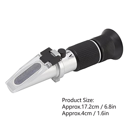 Uxsiya 3 in 1 Refractometer, Cover Plate Clear Display High Accuracy Plastic Aluminum Adjustable Eyepiece Brix Refractometer for Food Industry