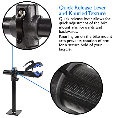 Lumintrail Bike Repair Stand for Mountain & Road Bikes, Wall & Workbench Mountable Workstand with Quick Clamp Lever