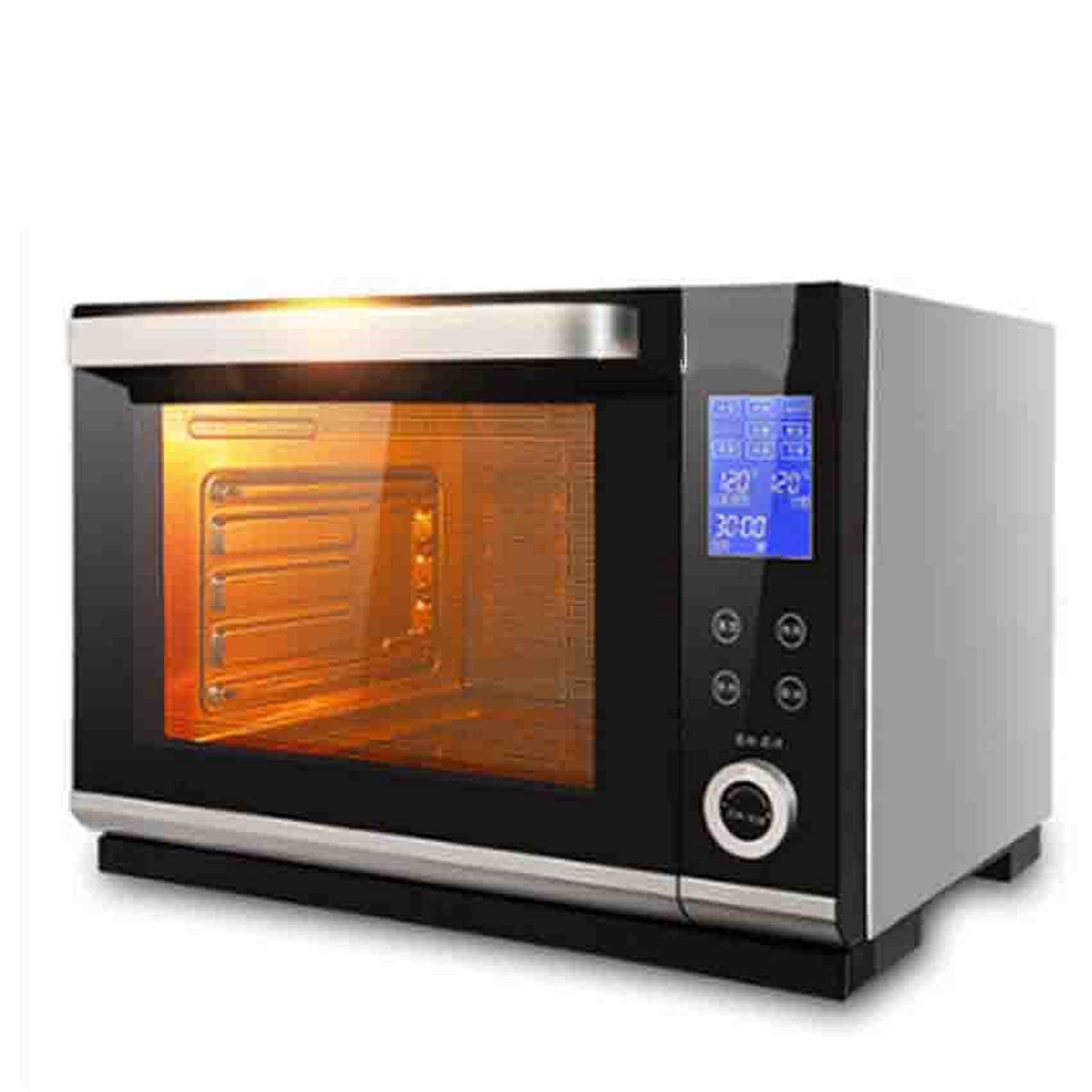 Microwave Oven in Silver Tact Premium Convection Halogen Oven Cooker Built in Electric Single Oven Stainless Steel Ideal for Roasting,Baking