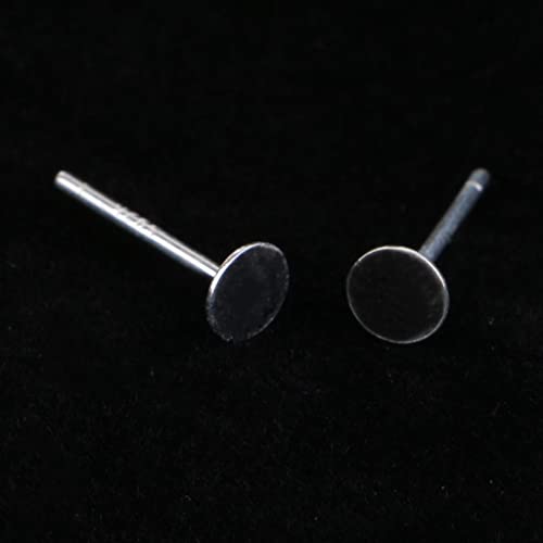 Milageto 20pc Sterling Silver Earrings Stud Posts with Stud Earring - Sliver, 6mm, 6mm