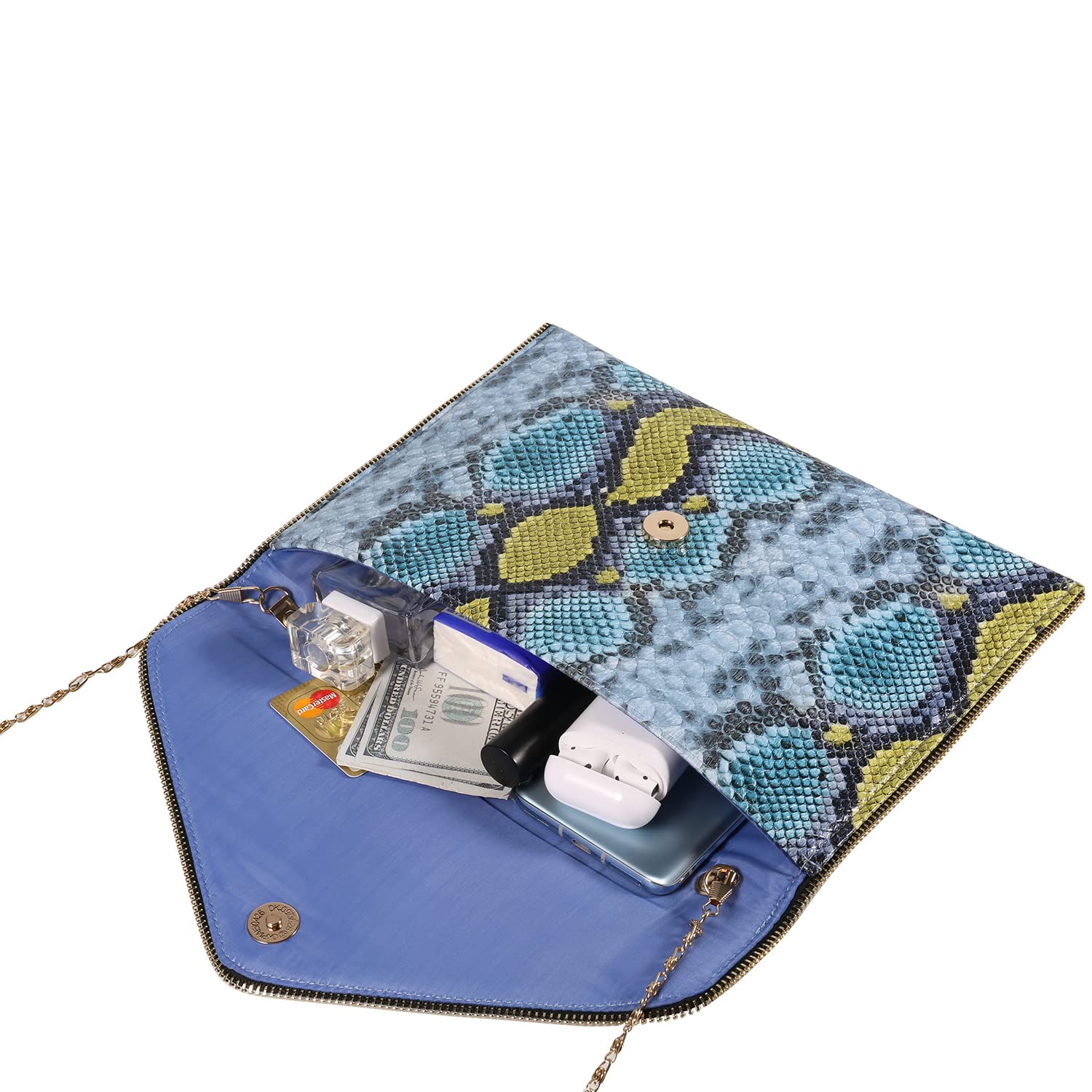 Women Envelope Clutch Purse Bag Stylish Fashion Party Bag with Crossbody Strap