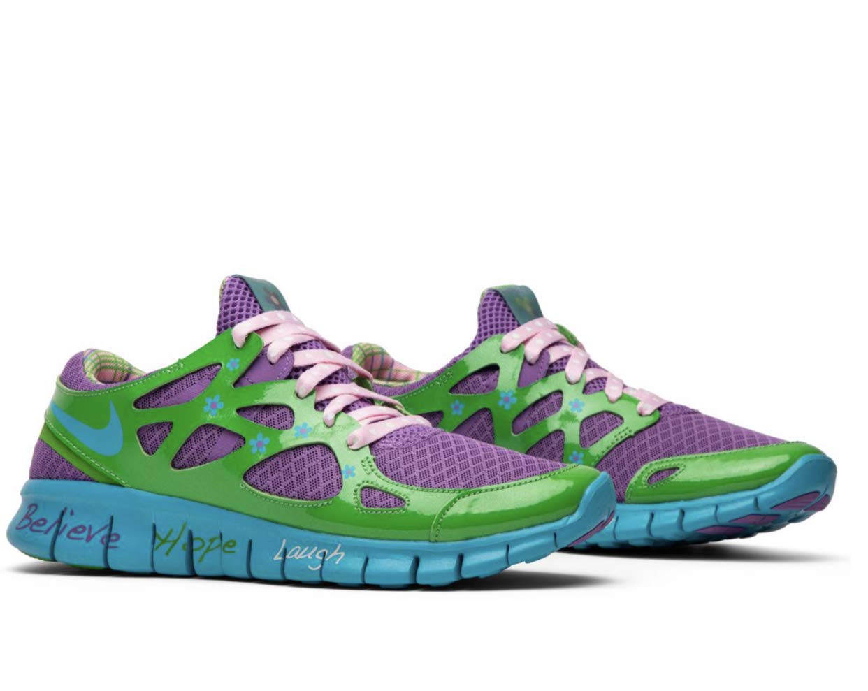 Nike Women's Free Run+ Doernbecher Violet/Turquoise Blue Sneakers 7.5