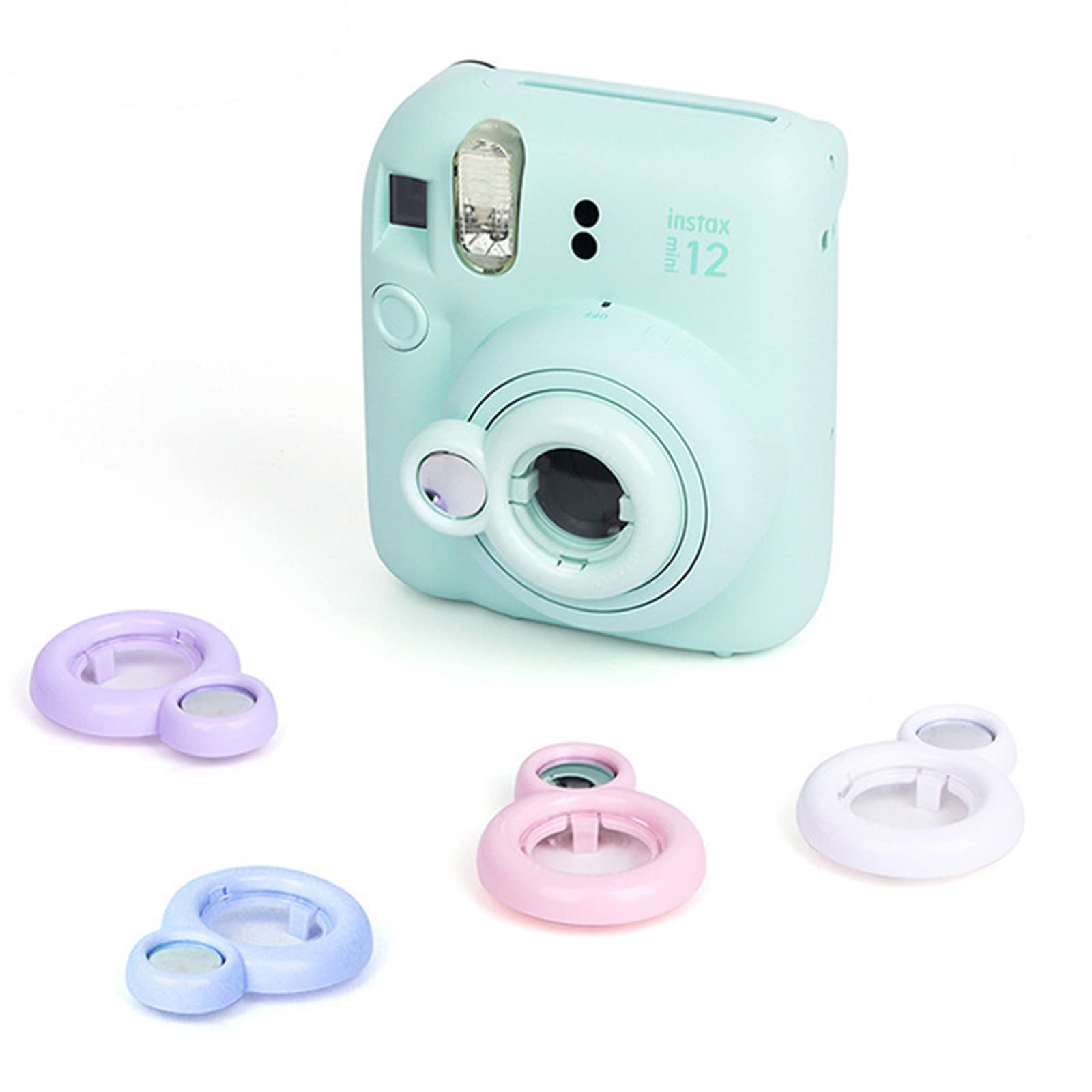 Rieibi Selfie Mirror for Instax mini 12, Self-Portrait Mirror for Fujifilm Instax Mini 12 Instant Camera, Fuji Mini 12 Selfie Lens Accessories - Green