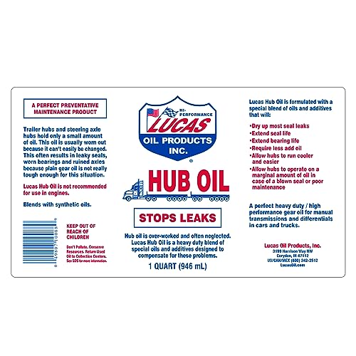 Lucas Oil 10088 Hub Oil - 1 Quart