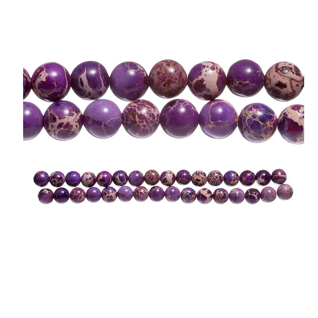 Purple Crackled Jasper Round Beads, 8mm by Bead Landing