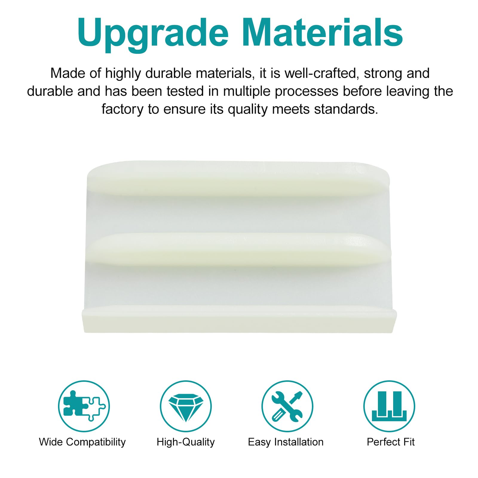 VYH M6219 Sliding Shower Door Bottom Guide for Sliding Shower Door (Top Hung) Shower Door Guide, 1/2 in Channels for Glass Shower Door Plastic Guide M6219(1 Pack