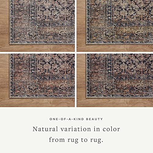 Loloi Amber Lewis x Billie Ink/Salmon 5'-0" x 7'-6" Area Rug