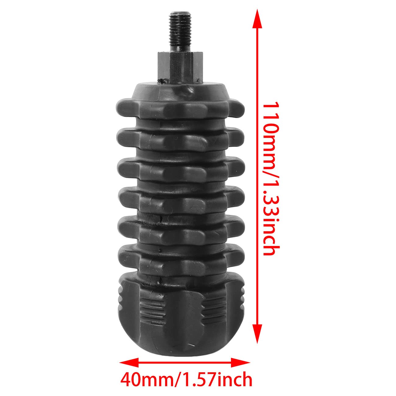 SQXBK Archery Stabilizer Sport Compound Recurve Bow Stabilizer Archery Rubber Reduce Shock Absorber Rubber Bow Shock Balance Bar Absorber Bow Stabilizer for Bows, Black
