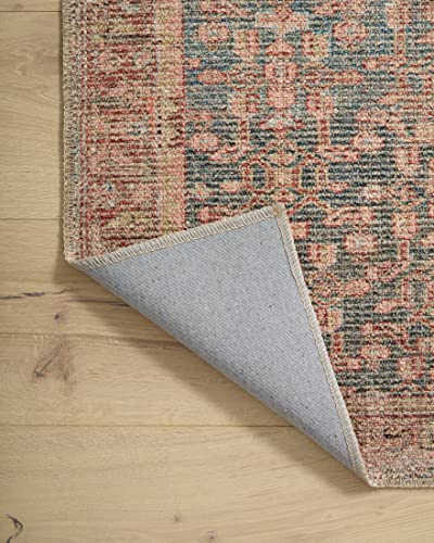 Loloi Angela Rose x Aubrey Blue/Terracotta 5'-0" x 7'-0" Area Rug