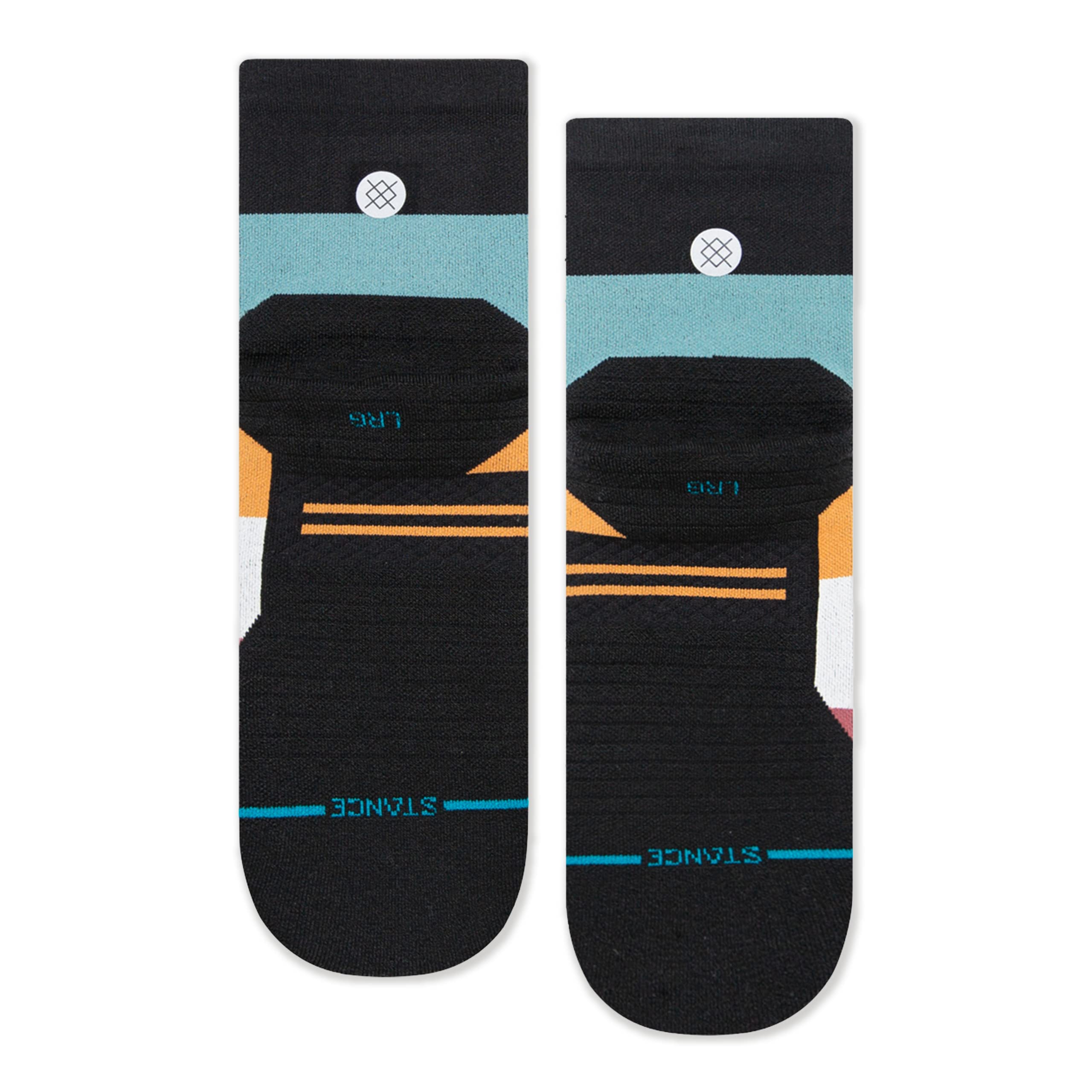 Stance Percy Light Cushion Run Sock Washed Black LG (US Men's Shoe 9-13, Women's Shoe 11-14)