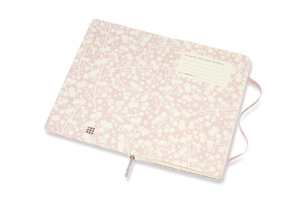 Moleskine Limited Edition Sakura Notebook, Hard Cover, Large (5" x 8.25") Plain/Blank, White, 240 Pages (LESU02QP062)
