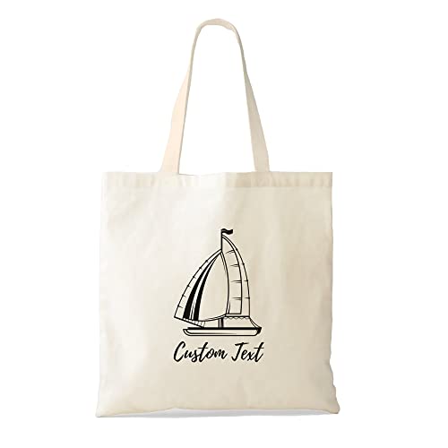 Personalized Sailing Cotton Tote Bag with handle, Canvas Bag