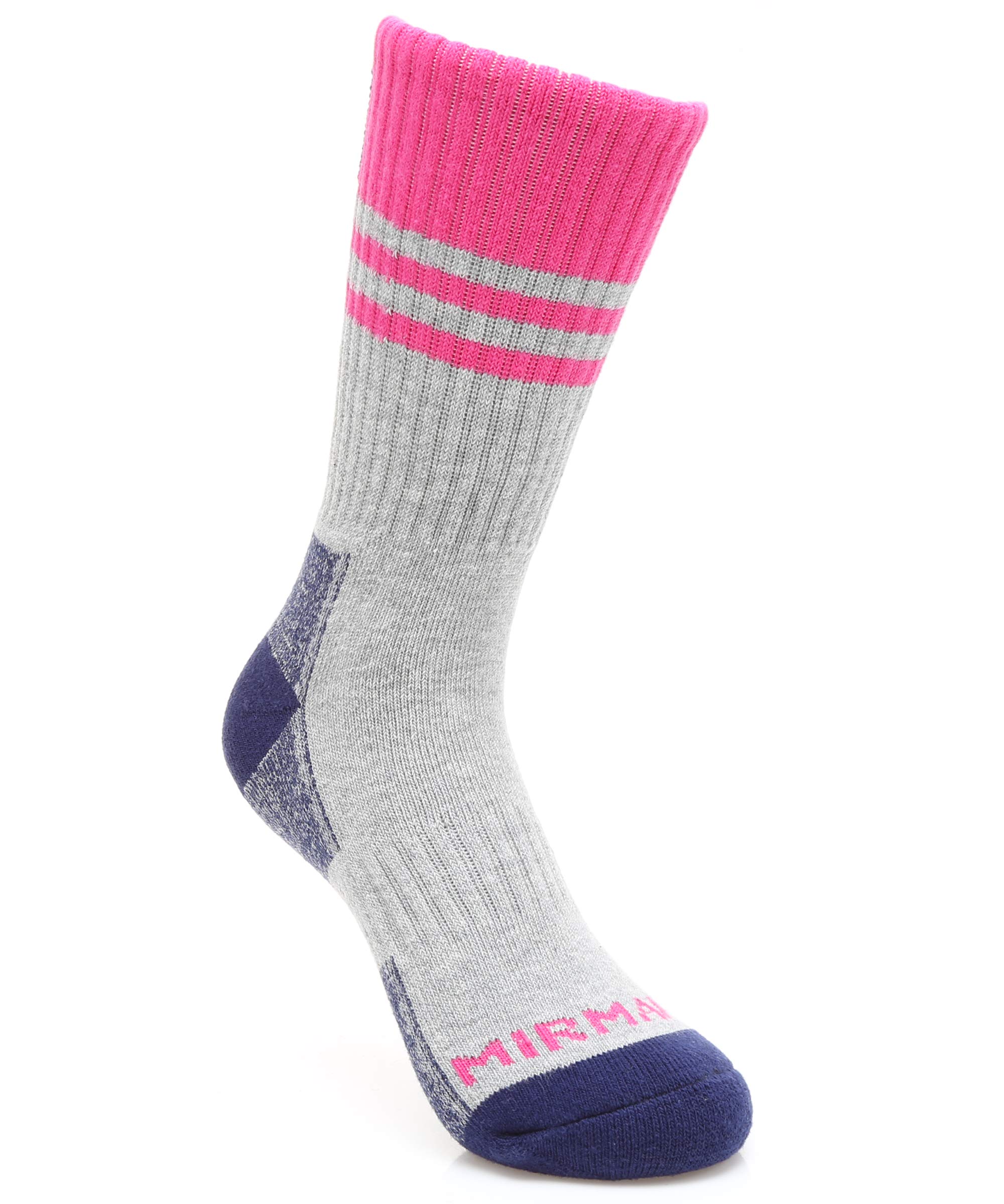 MIRMARU Women’s 5 Pairs Hiking Socks- Moisture Wicking Outdoor Athletic Sports Cushion Crew Socks (M232-MEDIUM)