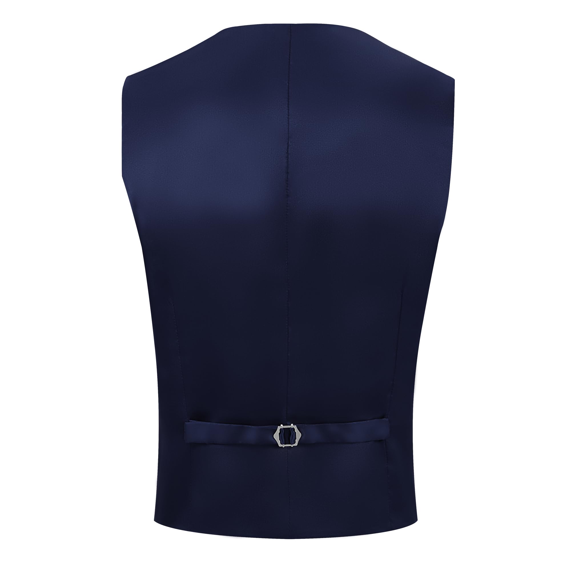 MAGE MALE Mens 3 Piece Suits Slim Fit Tuxedo Suit Set Soild Prom Wedding Suits One Button Blazer Vest Pants Set with Bow Tie Navy Blue