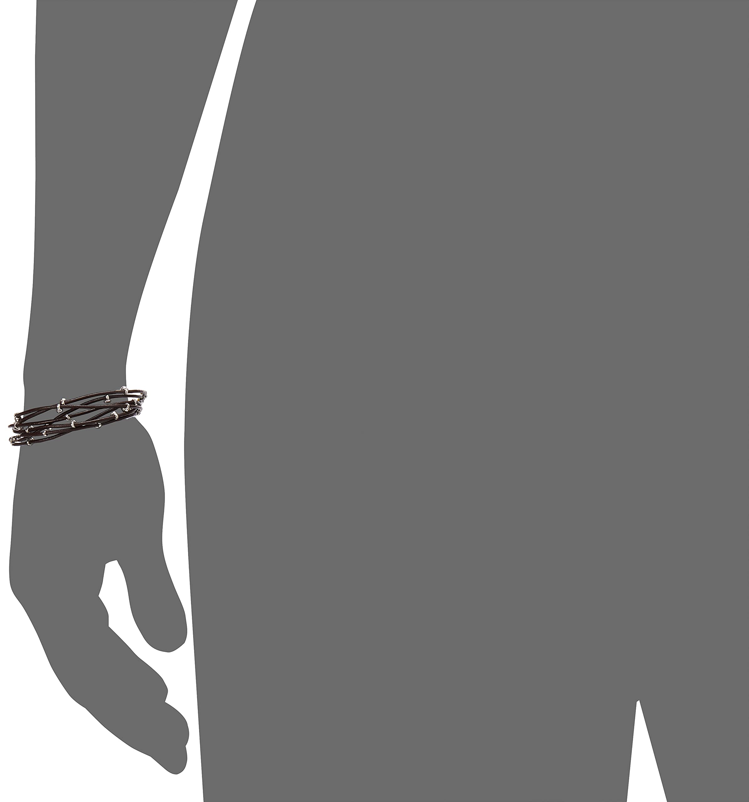 Lucky Brand Silver Leather Bracelet