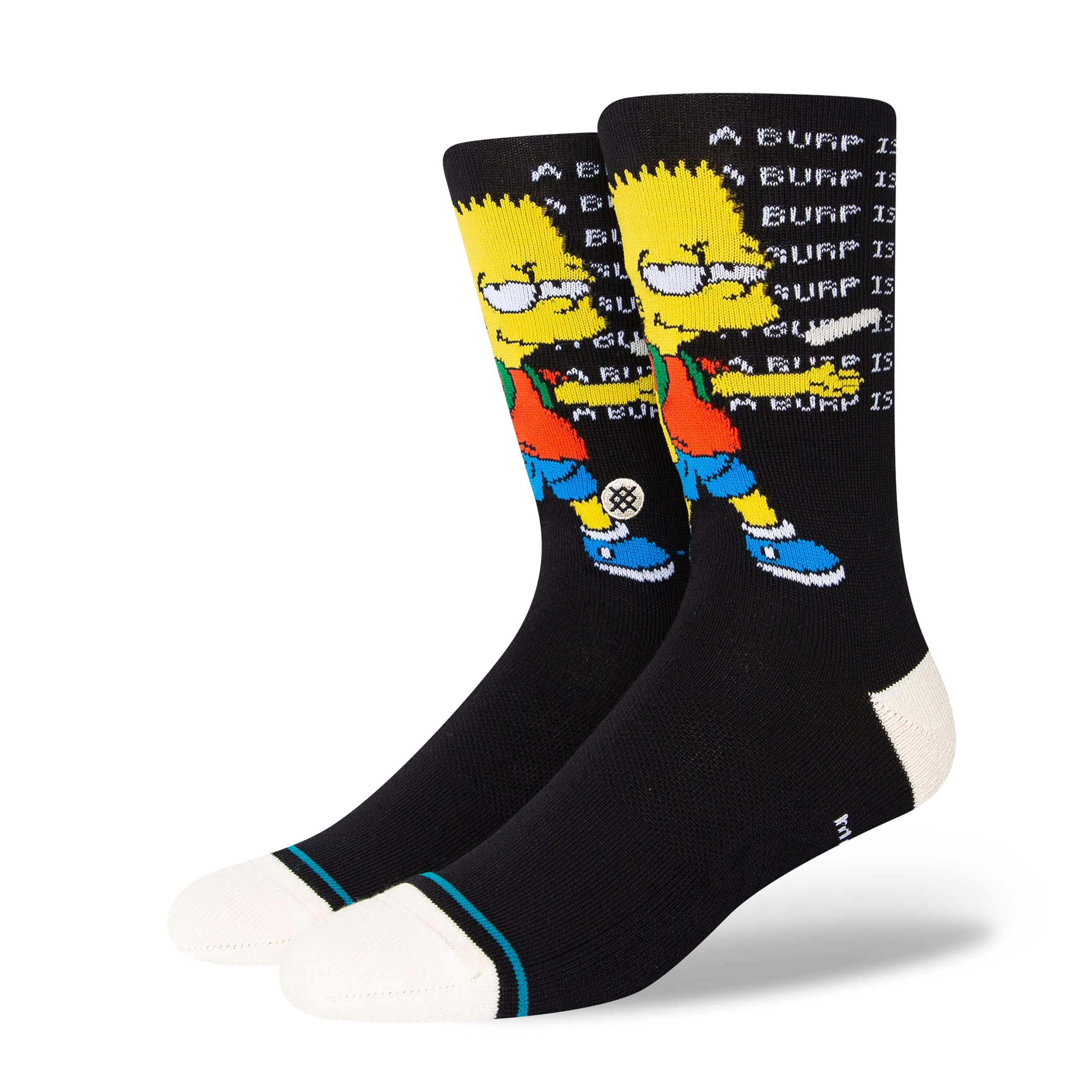 Stance Troubled Crew Socks (Medium, Black)