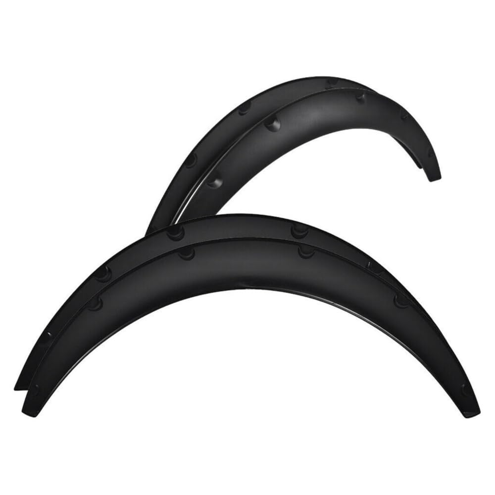 Meneonrs 4pcs Wheel Fender Flares Over Wide Boby Left Driver Right Passenger Front Rear Black Polypropylene Universal 02RSA0001ABK