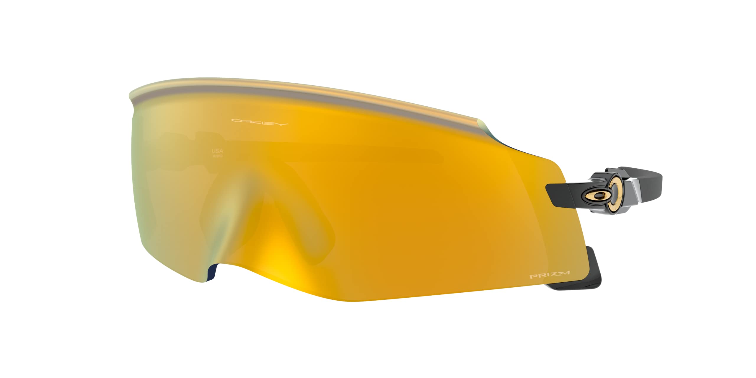 Oakley Men's Flak 2.0 XL Matte Rectangular Sunglasses Polarized, Polished Black/Prizm 24k, 49 mm