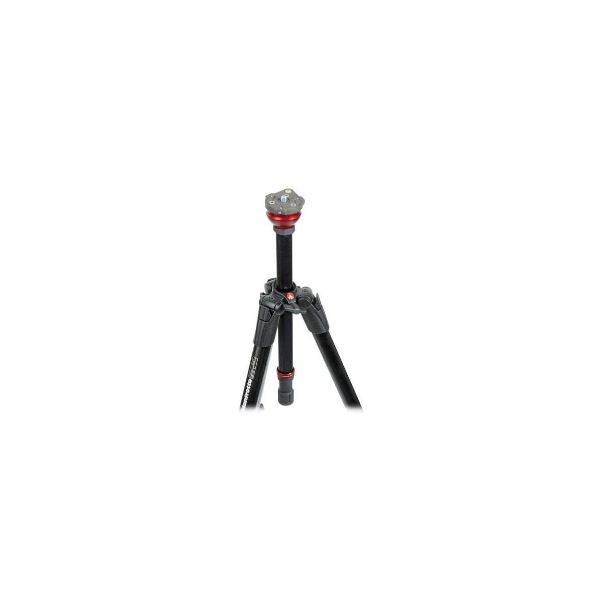 Manfrotto 755XB 3-Section Anodized Aluminum MDeVe Video Tripod, Black