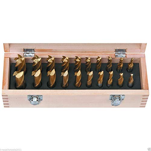 VCT Tools 20 Pc Hss Tin Coated End Mill Set, 2 Flute and 4 Flute, Cutting Diameter from 3/16'' up to 3/4''