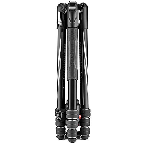 Manfrotto Befree GT 4-Section Aluminum Travel Tripod with 496 Center Ball Head, Black/Silver