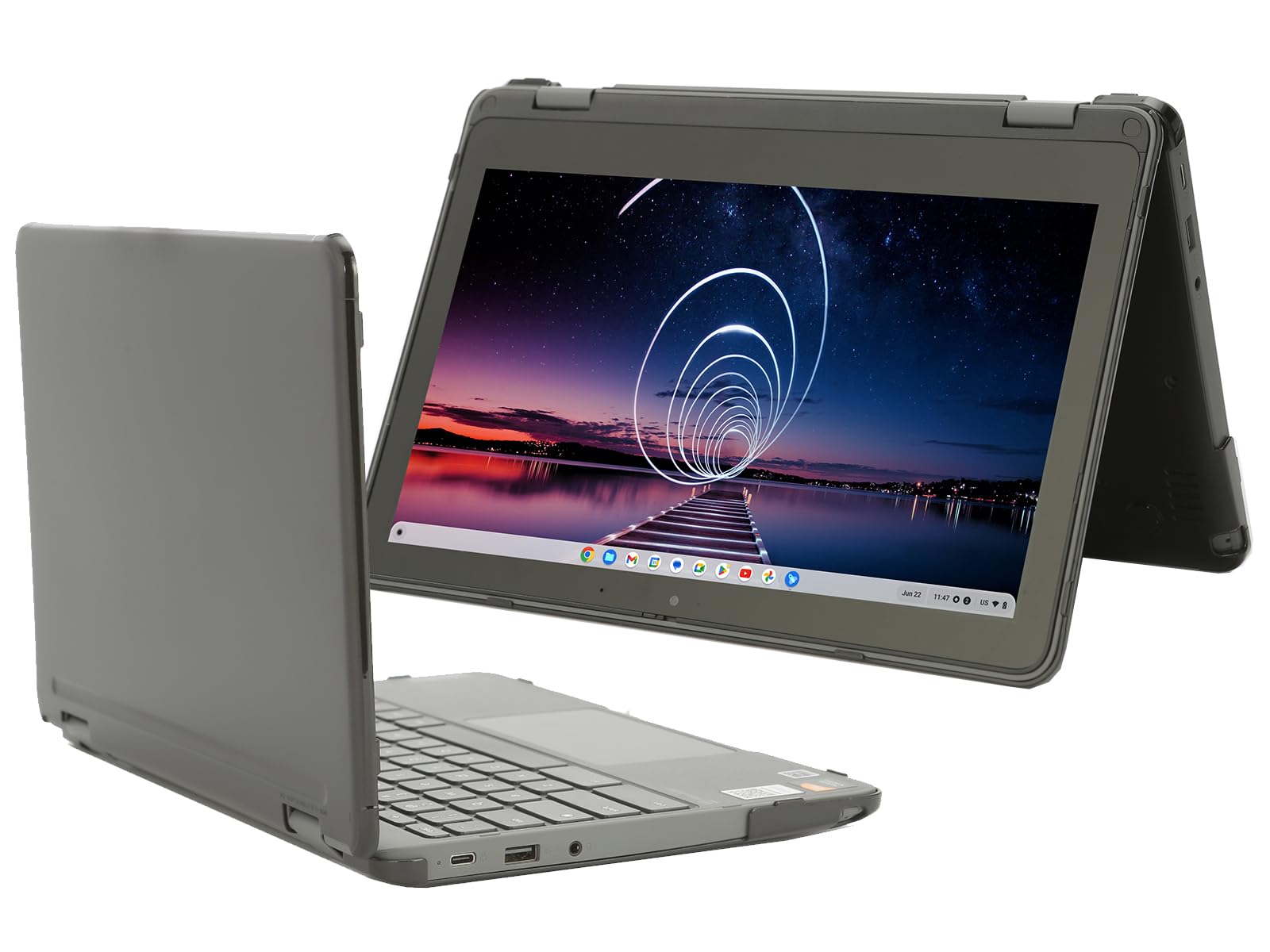 mCover Hard Shell Case ONLY Compatible for 2023~2024 11.6" Lenovo Chromebook 300E Yoga Gen4 / 100E Gen 4 Laptop (NOT fitting ANY other Lenovo models) - Black