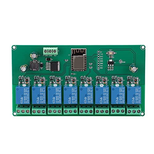 WAAZI WiFi 8?Channel Relay Module ESP8266 Development Board DC 7-28V / 5V Voltage Monitoring Relays for Control