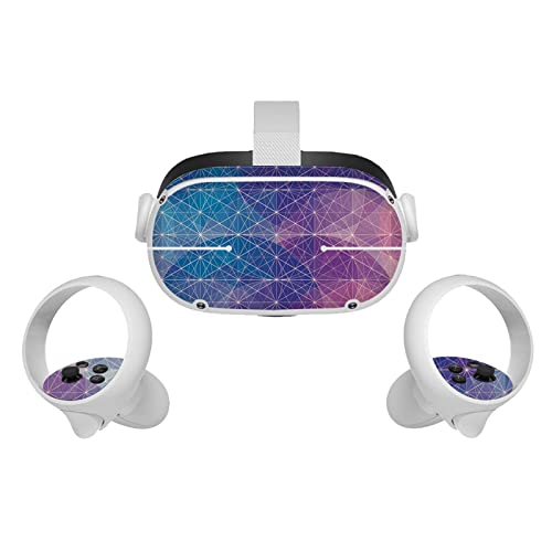 N/A Skin for Oculus Quest 2, Oculus Quest 2 VR Headset and Controller Cute Sticker Protection Accessories(Purple)