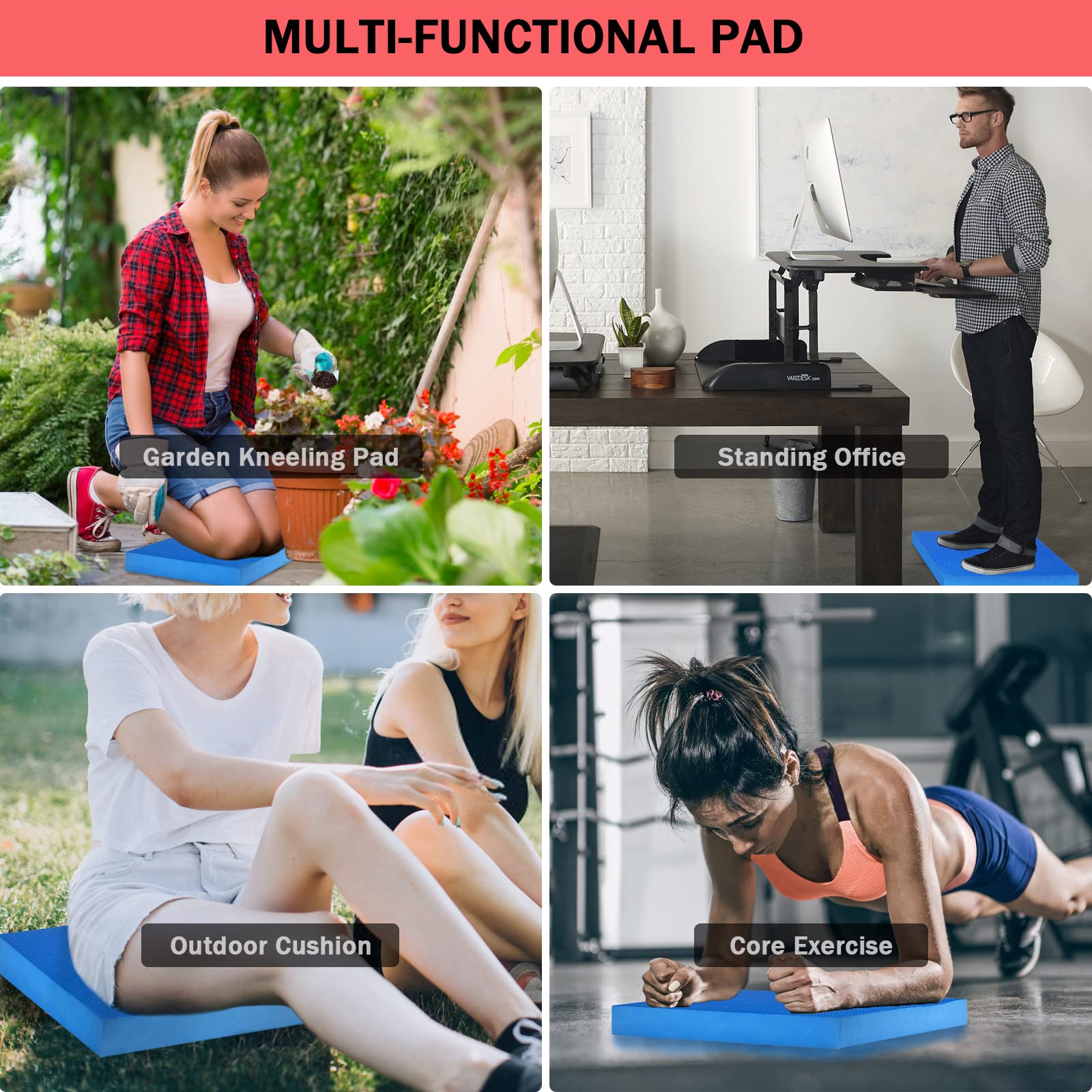 Linhoo Balance Pad, Balance Board for Physical Therapy Equipment and Strength Stability Training 15.7"L x 13"W x 2"H