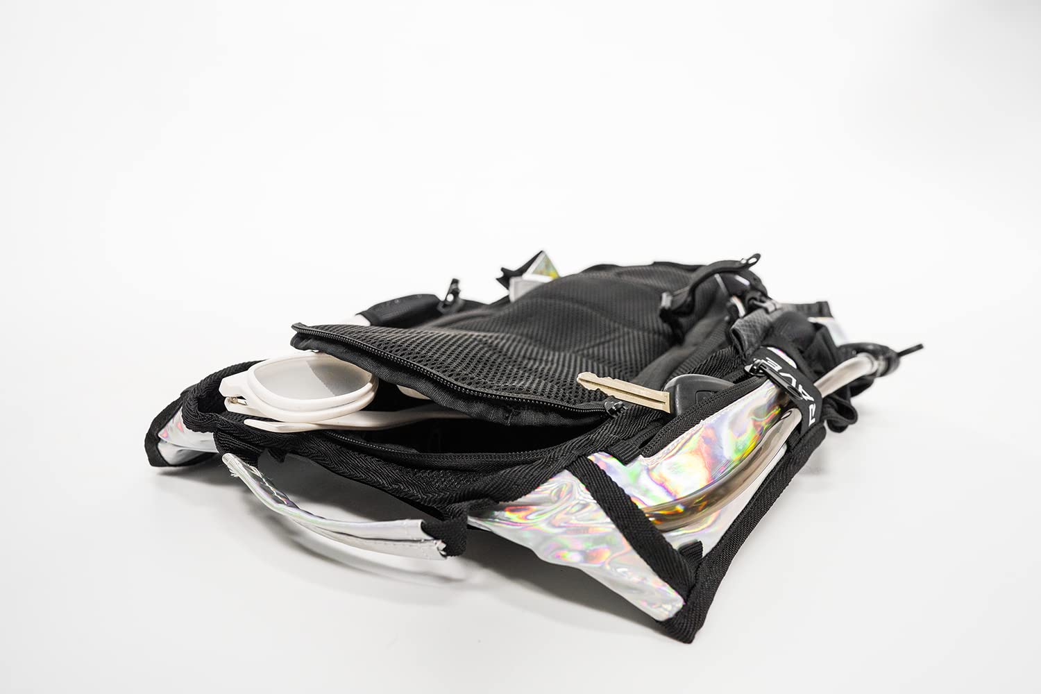 RaveRunnerĀ® Anti-Theft Hydration Backpack | Rave Hydration Pack, Festival Water Bag, Hydropack Rave, Hydration Pack EDC (Holographic)