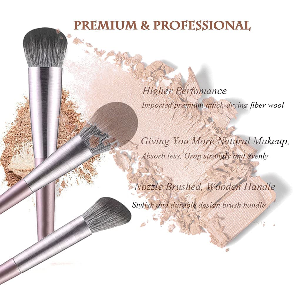 NEVSETPO Quality Makeup Brushes Professional Premium Cosmetic Brush Set for Eye Shadow Foundation Blush Lip Powder Liquid Cream Blending Brushes Loved By Makeup-Artist