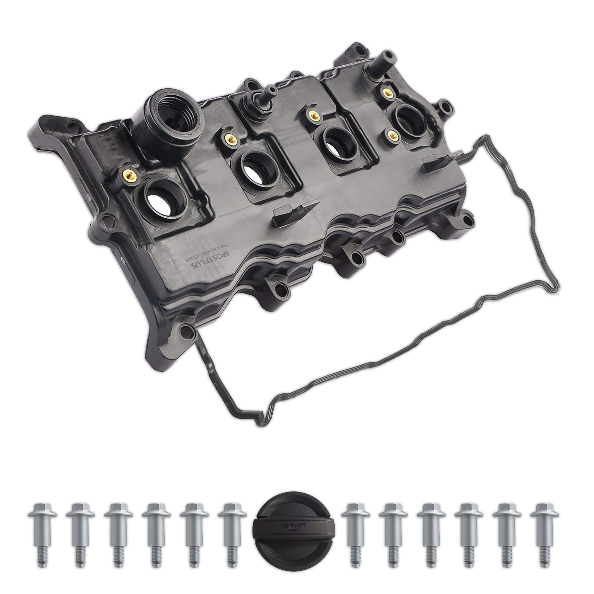 MOSTPLUS Engine Valve Cover with Gasket 13264JA00A 13270JA00A Compatible with 07-13 Nissan Altima Sentra SE-R 2.5L QR25DE