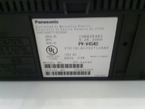 Panasonic PV-V4540 4-Head Hi-Fi VCR