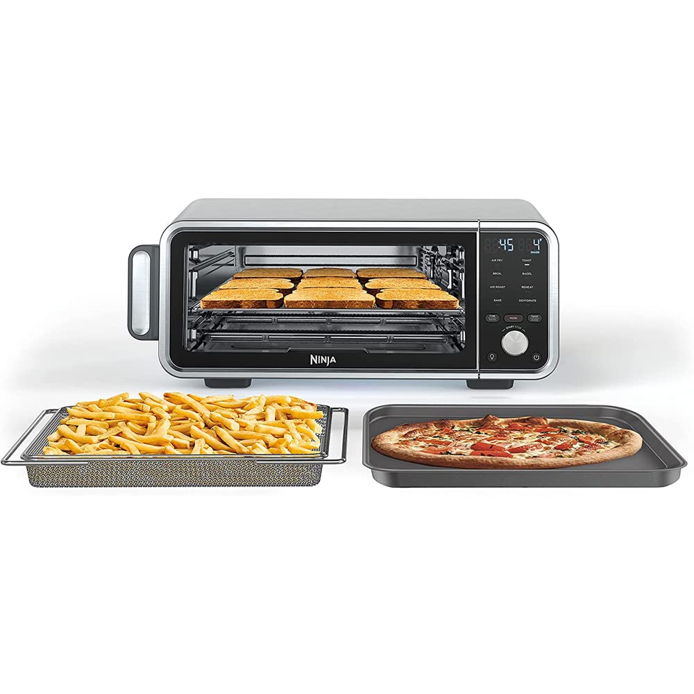 Ninja FT205CO Digital Air Fry Pro Countertop 8-in-1 Oven Extended Height (Renewed) Bundle with 3 YR CPS Enhanced Protection Pack