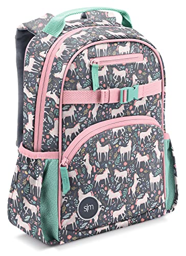 Simple Modern Kids Backpack with Lunch Box and Water Bottle | School Supplies for Girls, Boys, Toddlers | 12L Fletcher, 4L Hadley, 14oz Summit Set | Unicorn Fields