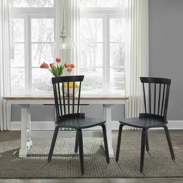 loniko DJWSY01 Dining Chairs, 2PCS, Black