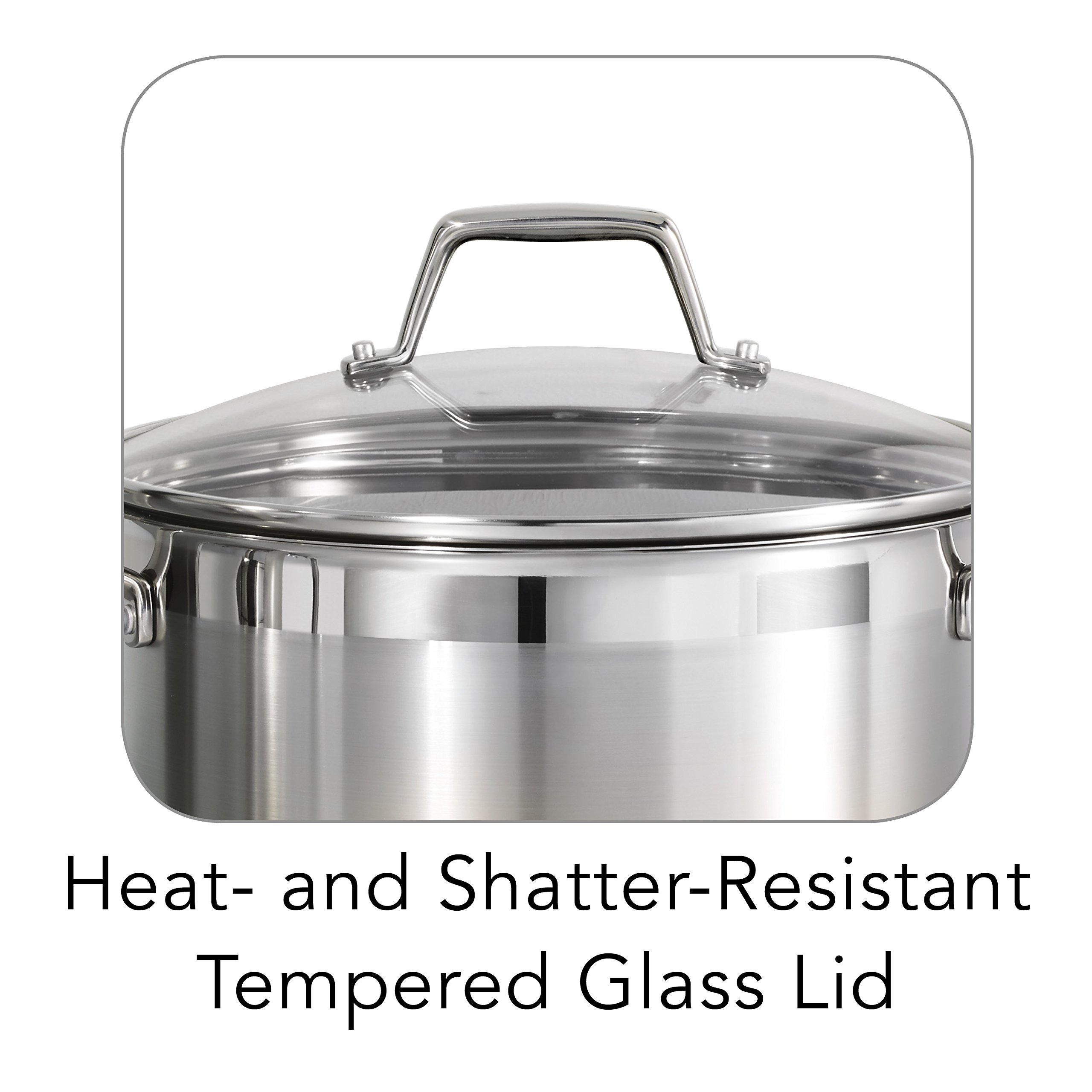 Tramontina Lock & Drain Pasta Cooker Pot with Strainer Lid 18/8 Stainless Steel 8 Qt, 80120/509DS