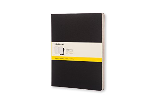 Moleskine QP331 Notebook, Cahier Journal, Horizontal Rule, XXL, Black