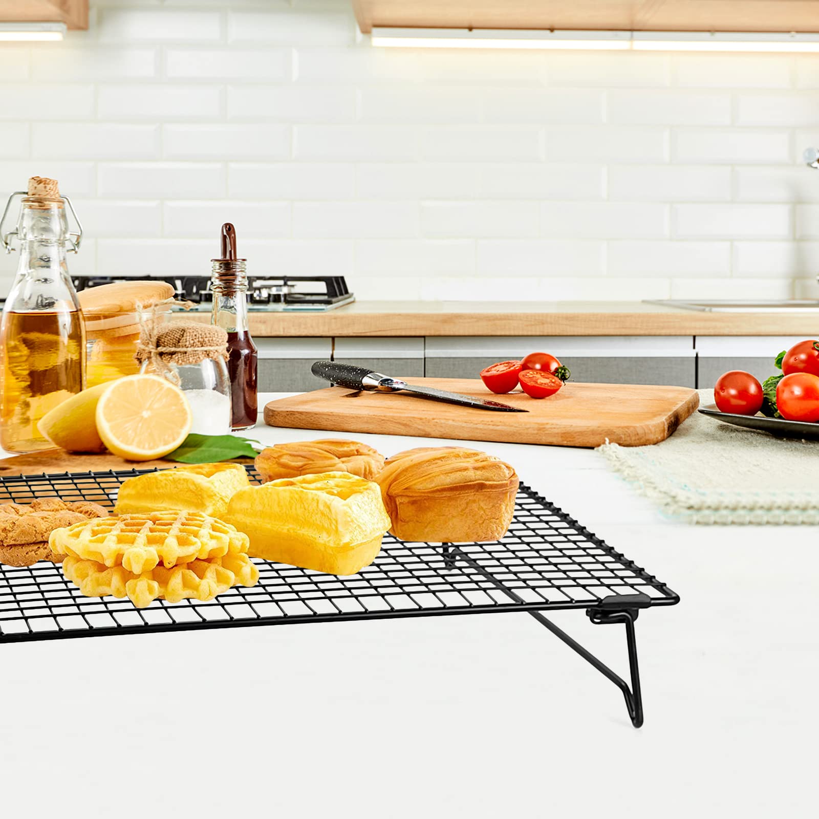 Upgraded Stackable Cooling Rack for Baking,3 Tier Jerky Rack Cooling Racks for Cooking and Baking,Cookie Cooling Rack Baking Racks,Drying Racks,Oven Safe,17βx 11β