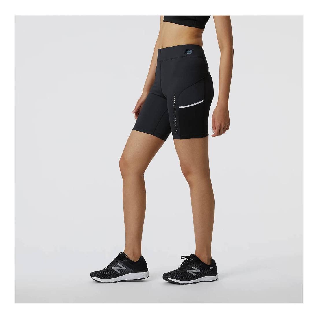 New Balance Women's Q Speed Utility Fitted Short, Black, Medium