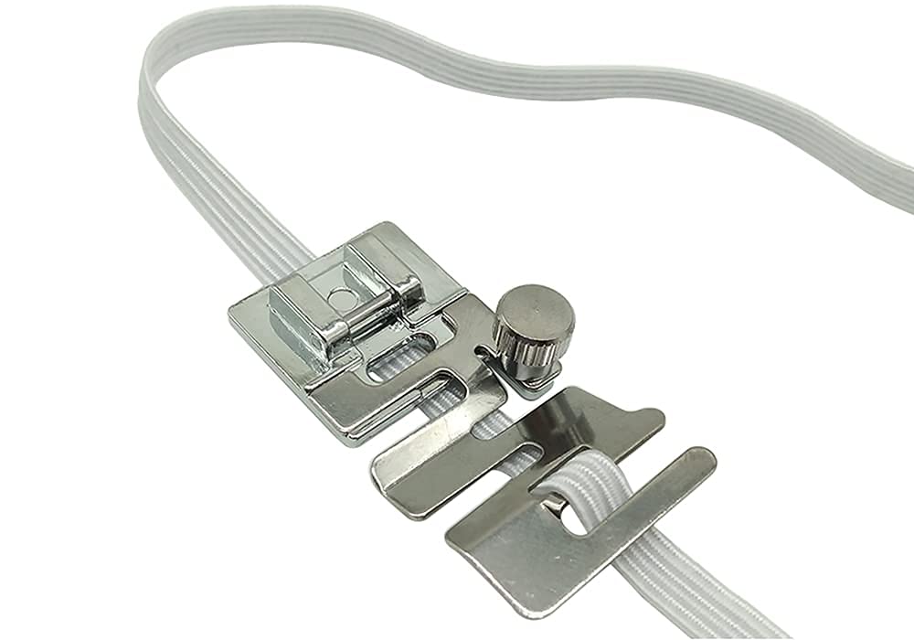 LNKA Elastic Presser Foot #9907-6 Fabric Snap On Cord Band Stretch Foot for Brother Singer Janome Juki Sewing Machine